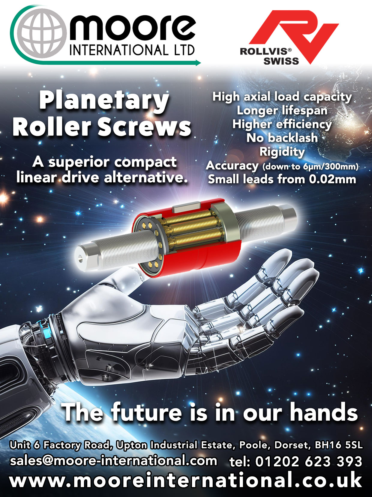 Rollvis Swiss satellite rollerscrews - a superior linear drive ...