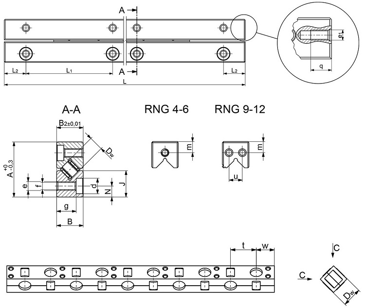 RNG4-100 Schneeberger Cross Roller Linear Guideway - Moore ...