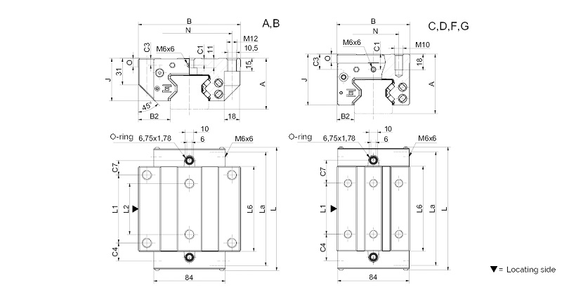 MRW45-D-G2-V2 Schneeberger Linear Carriage - Moore International Ltd